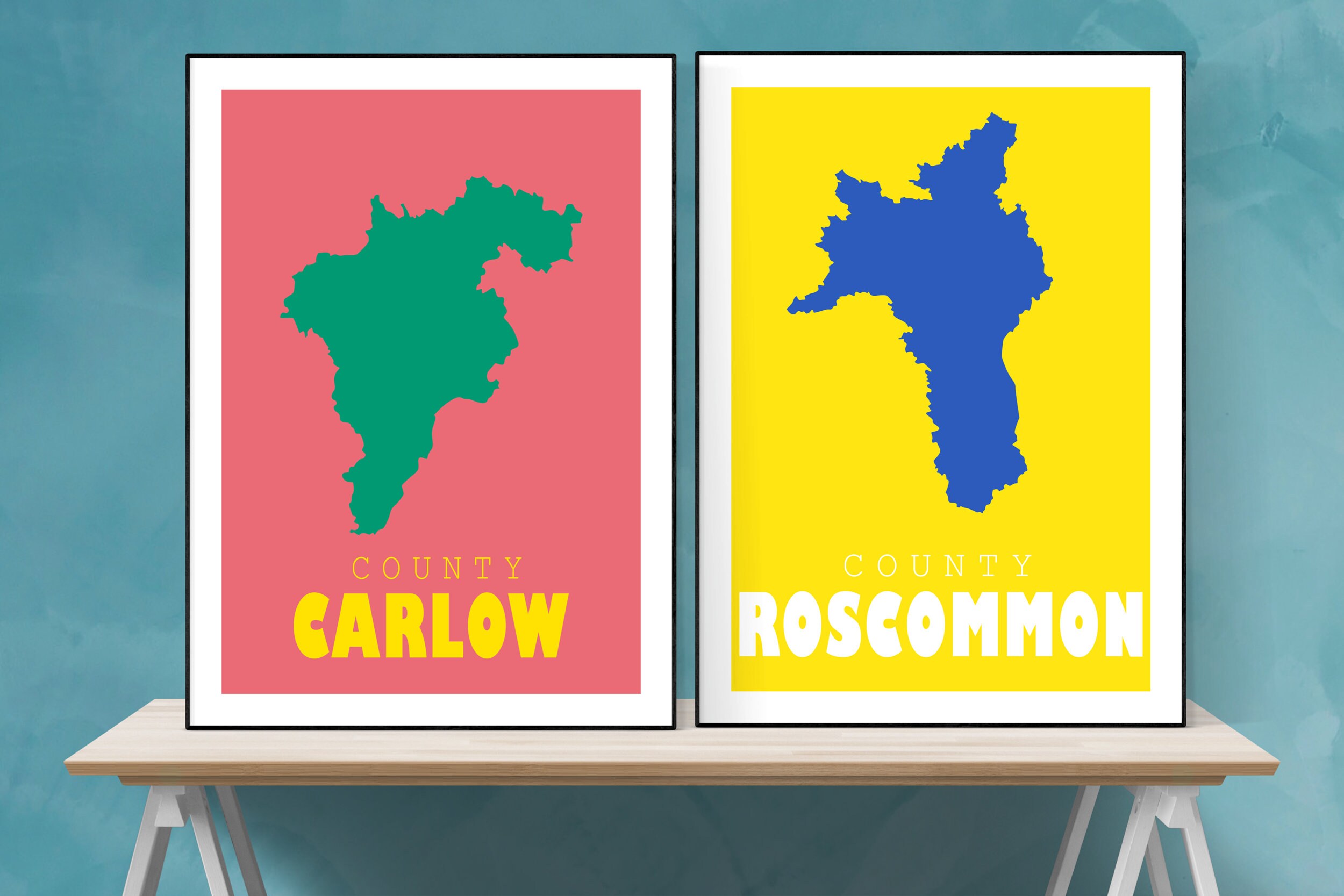 County Roscommon Map Print Map of Roscommon Print Roscommon - Etsy