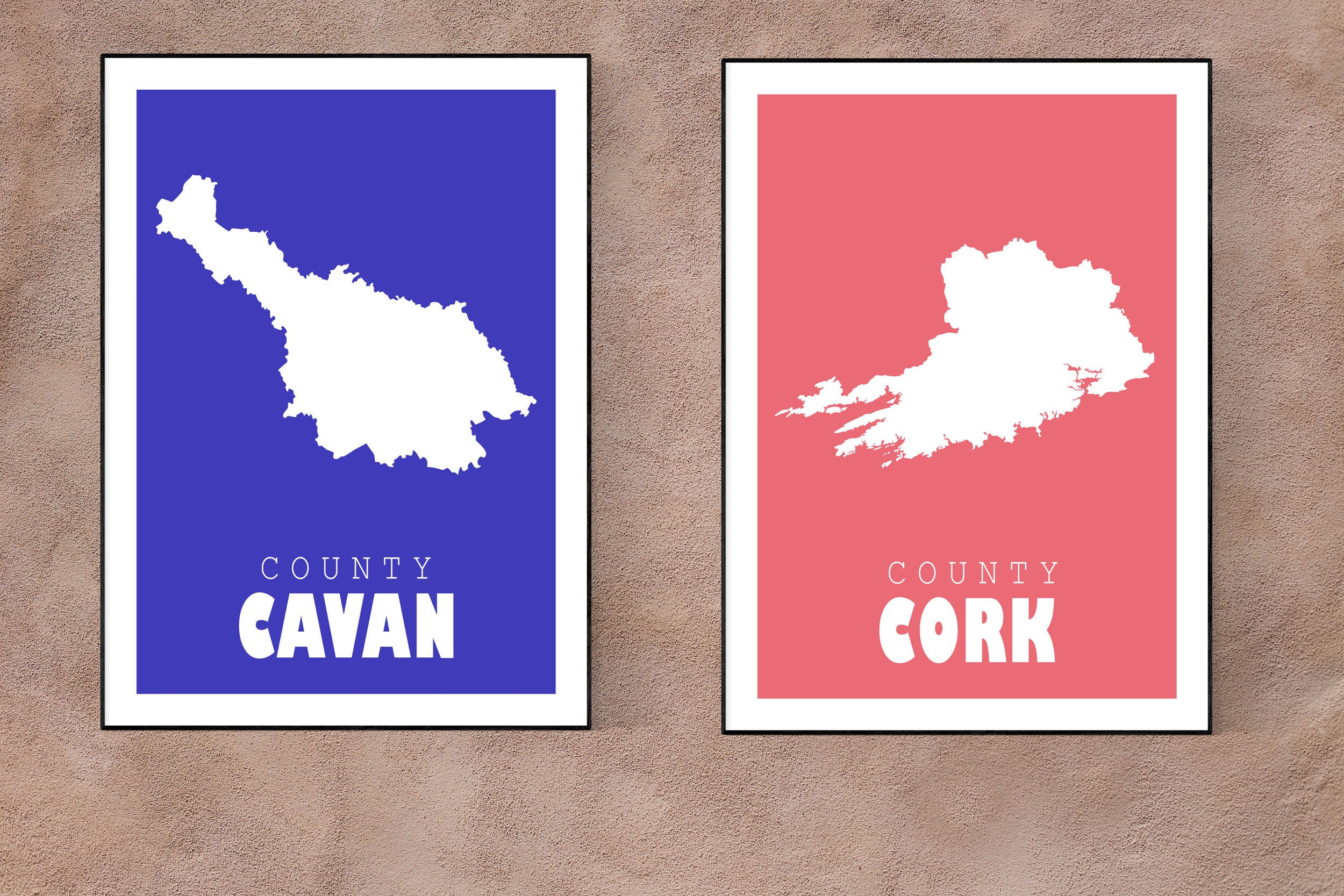 County Cork Map Print, Map of Cork Print, Cork Art Print, Cork Wall Art ...