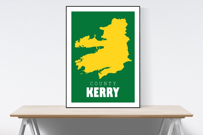 County Kerry Map Print Map of Kerry Print Kerry Art Print - Etsy
