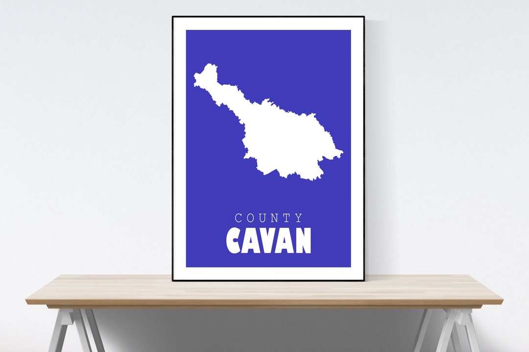 County Cavan Map Print, Map of Cavan Print, Cavan Art Print, Cavan Wall ...
