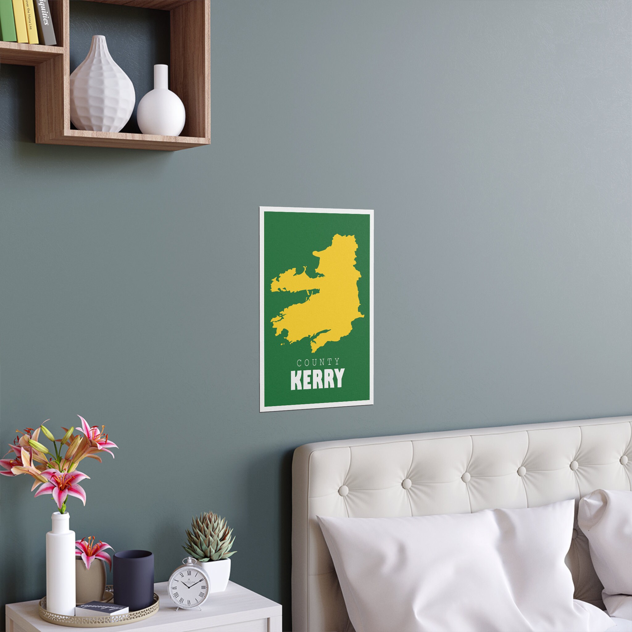 County Kerry Map Print, Map of Kerry Print, Kerry Art Print, Kerry Wall ...