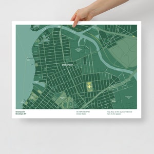 Print - Map of Greenpoint, Brooklyn, New York City - Etsy