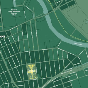 Print - Map of Greenpoint, Brooklyn, New York City - Etsy