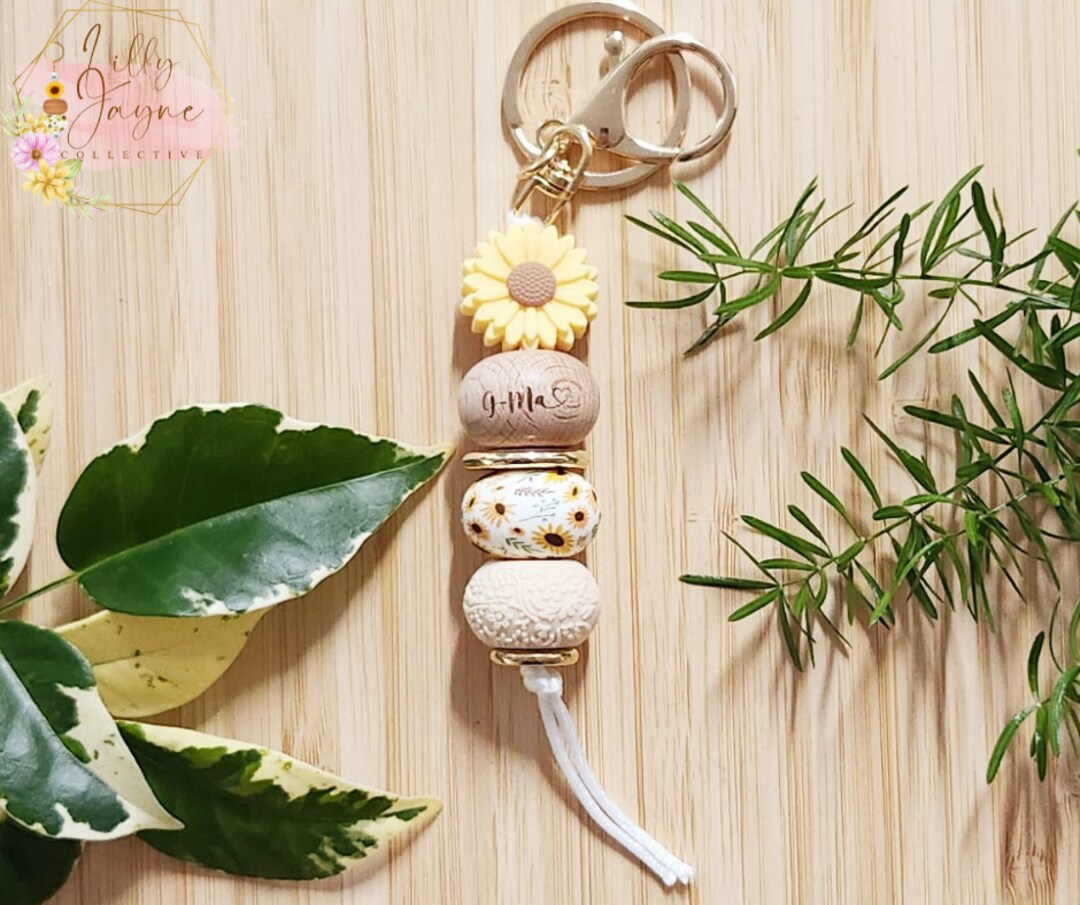 Sunflower Daisy Keychain | Keys Accessories | Grandmother Keyring ...