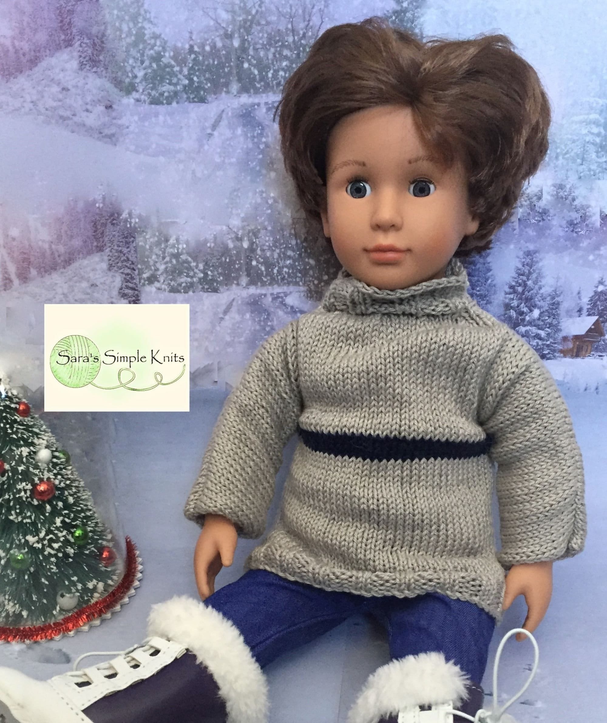 Sweater Knitting Pattern for 18 Inch Dolls - Etsy