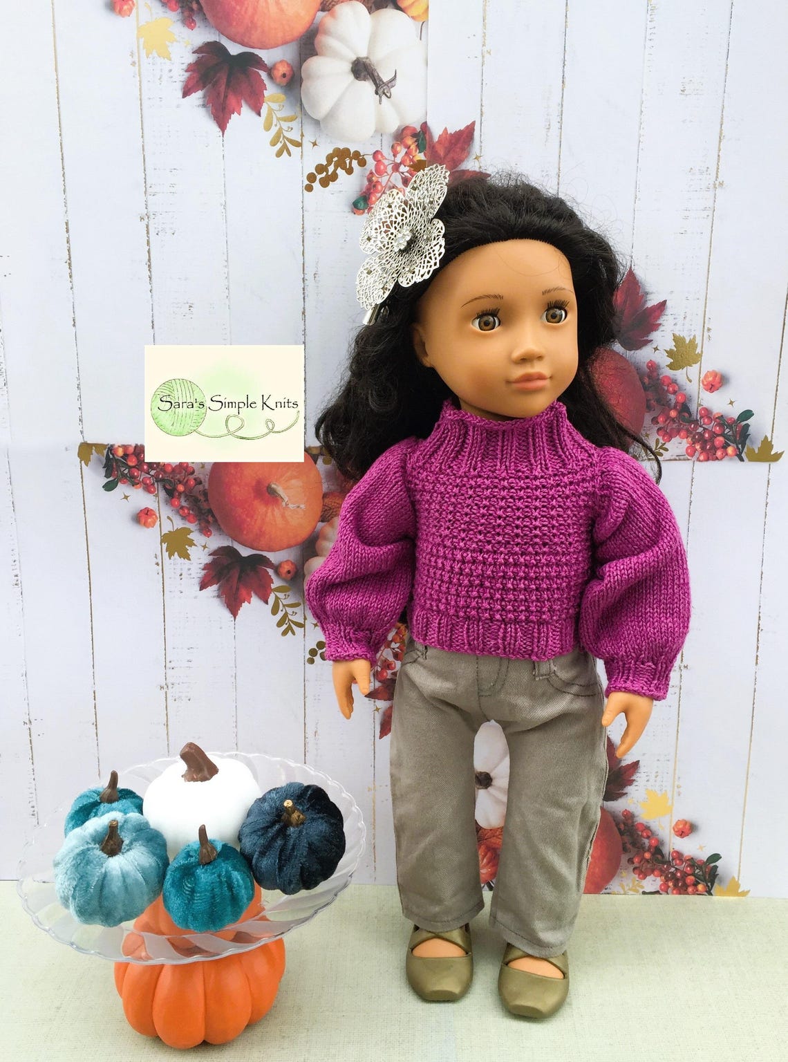 18 Inch Doll Sweater Textured Knitting Pattern, Beginner Friendly (PDF ...