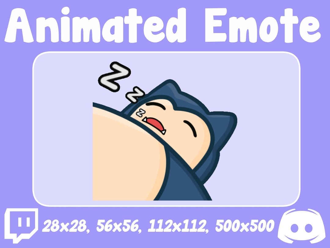 Animated Cute Sleeping Snorlax Emote Animated Pokemon Emote Animated ...