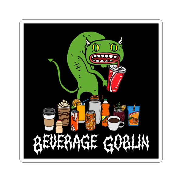 Beverage Goblin Sticker - Etsy