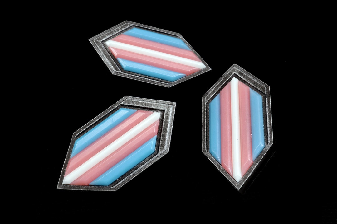 Trans Pride Pin Shield - Transgender Pride, MTF Pin, FTM Pin, ENBY Pin ...