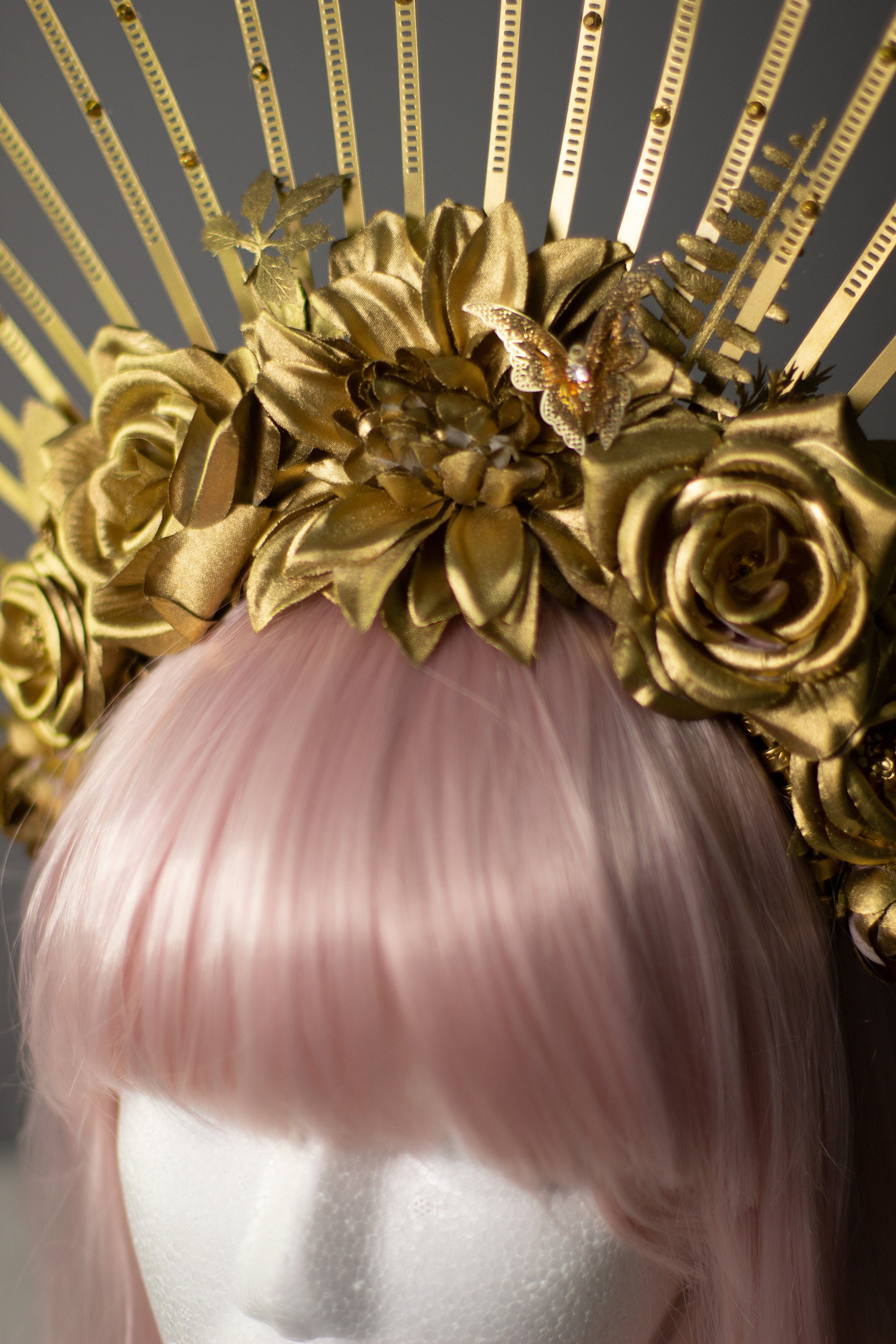 Gold Halo Crown - Halo Crown - Festival Crown - Flower Crown - Sunburst ...