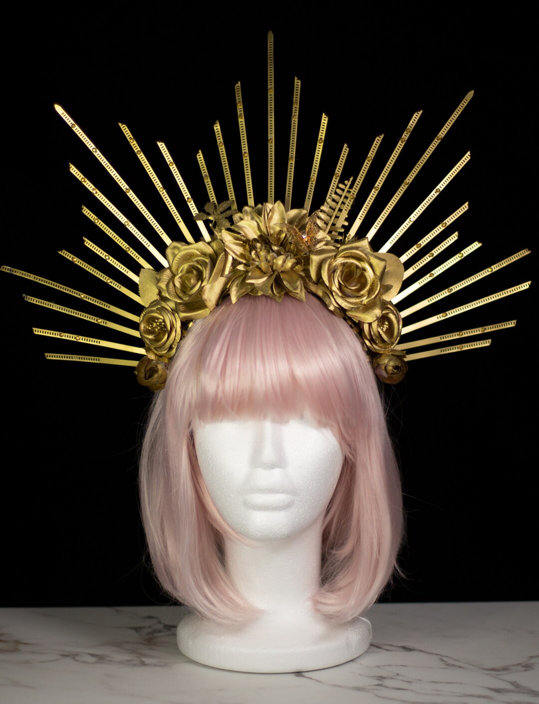 Gold Halo Crown - Halo Crown - Festival Crown - Flower Crown - Sunburst ...
