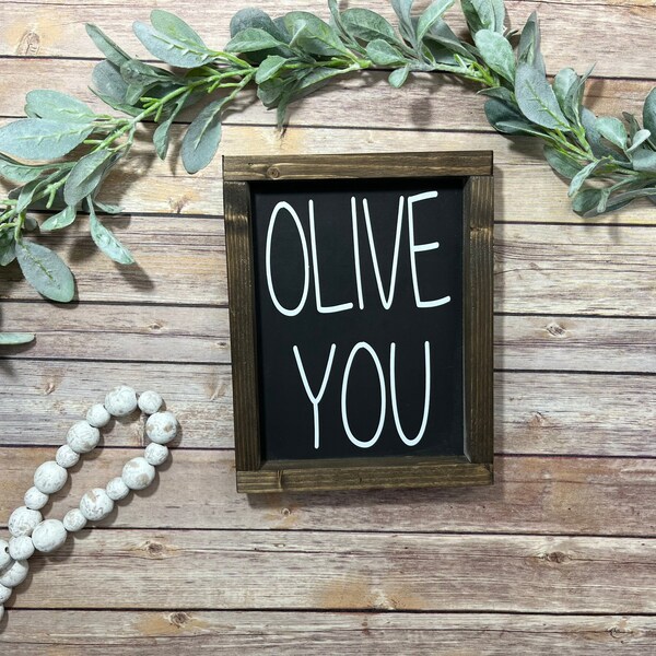 Olive You Sign - Etsy