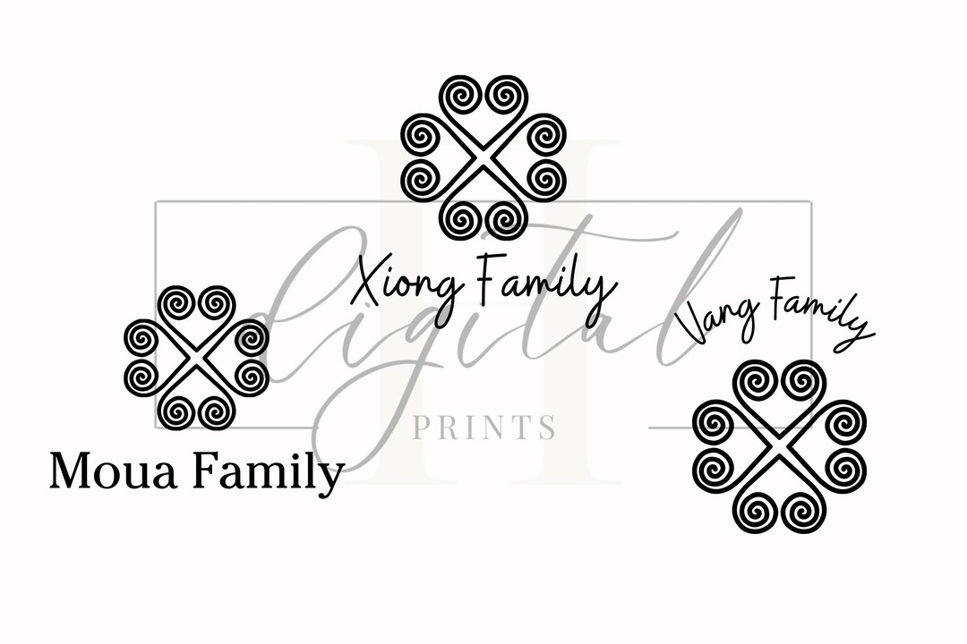 Hmong Last Name With Hmong Elephant Print Design - Etsy