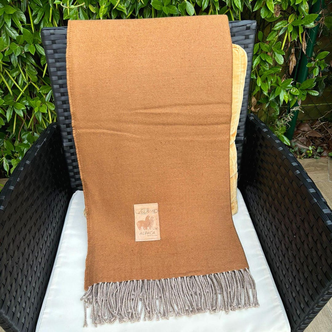 Peruvian Alpaca Camel Blanket 100% Made in Peru Blanket Woven by ...