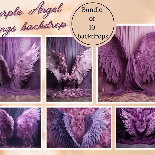Purple Angel Wings Background - Etsy