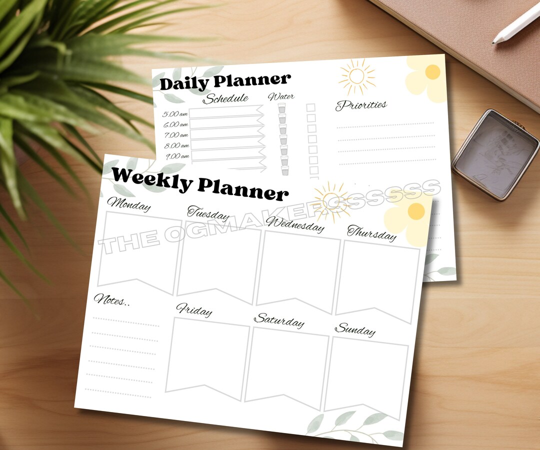Printable Weekly and Daily Planner, Schedule for Adults & Kids ...