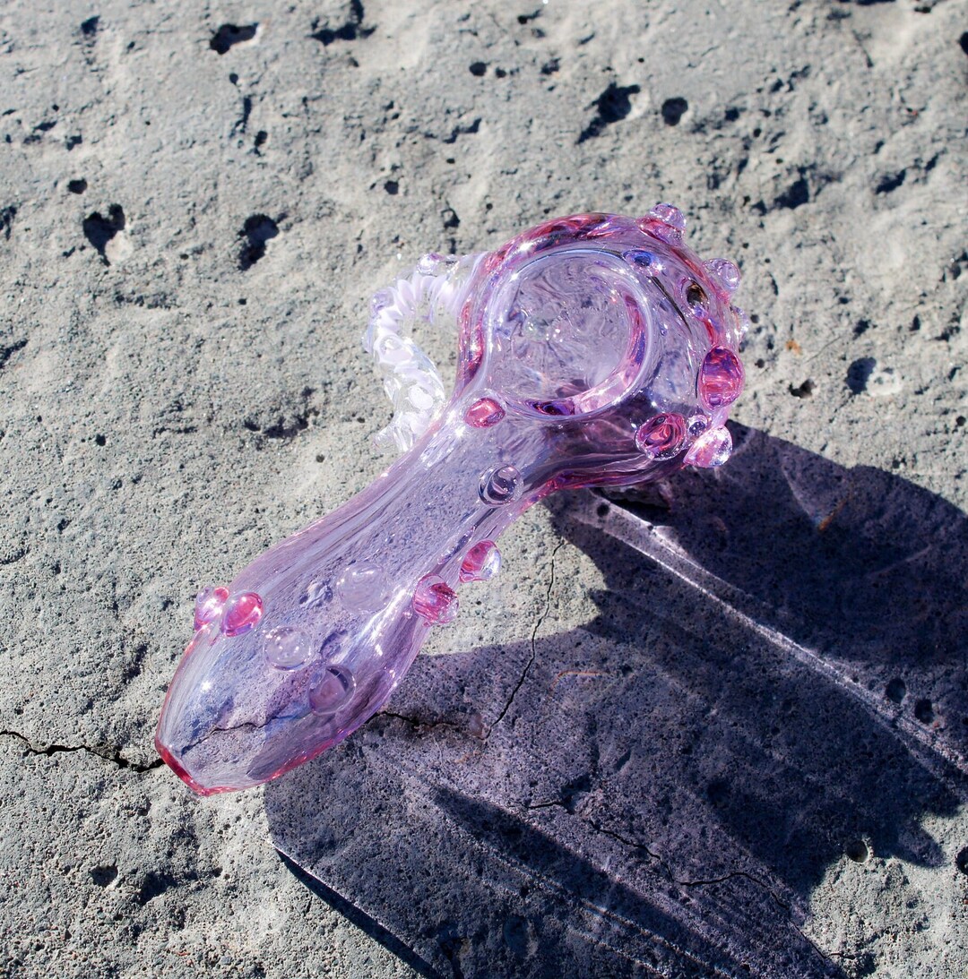 4 Neon Translucent Purple Glass Pipe Cute Purple Pipe - Etsy
