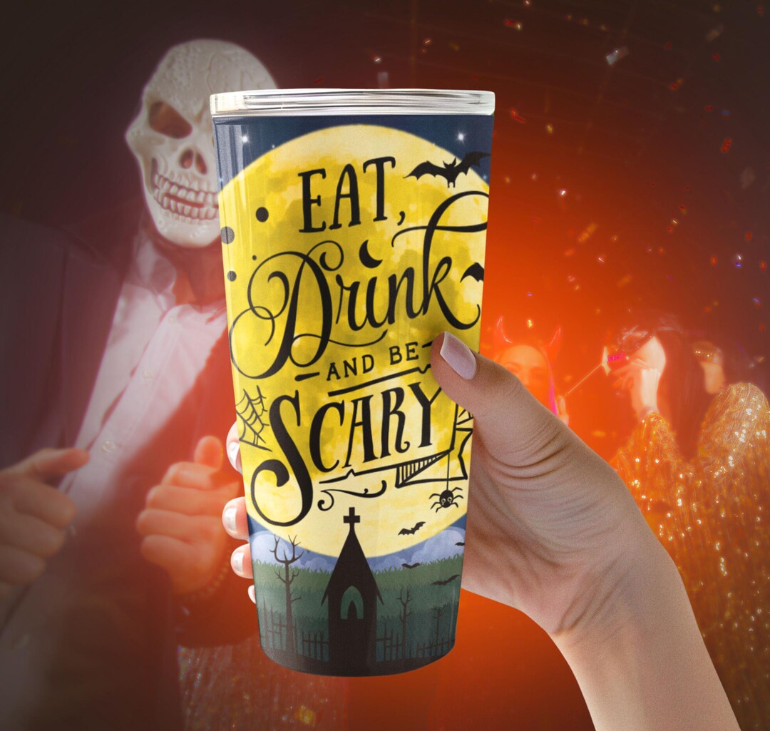 Eat Drink & Be Scary Boo Basket Gift Tumbler 20oz - Etsy