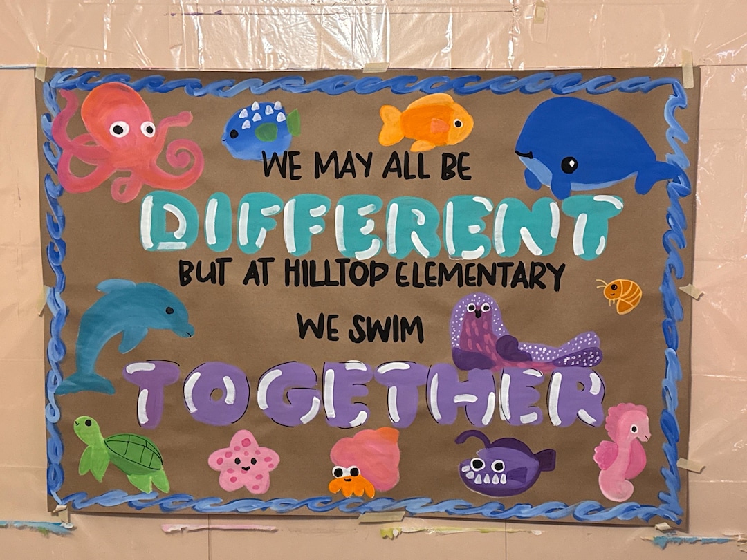 Hand-painted Under the Sea Banner, School Graduation Party, School ...