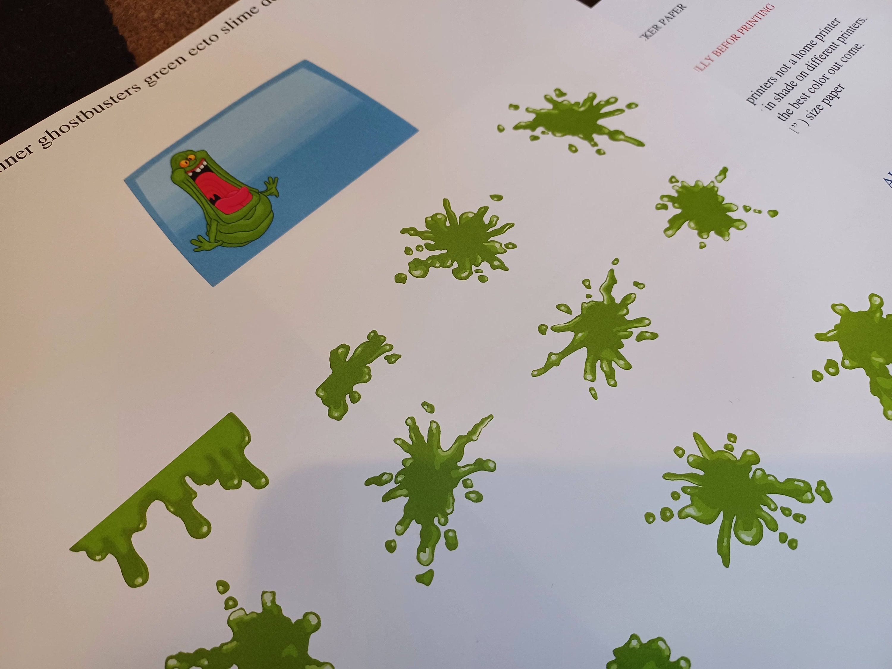 Kenner Ghostbusters Ecto Green Slime Decals - Etsy