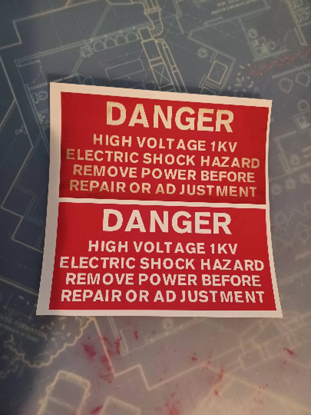 Ghostbusters Hasbro Proton Pack Danger Sticker ( Set of 2 ) One Plan ...