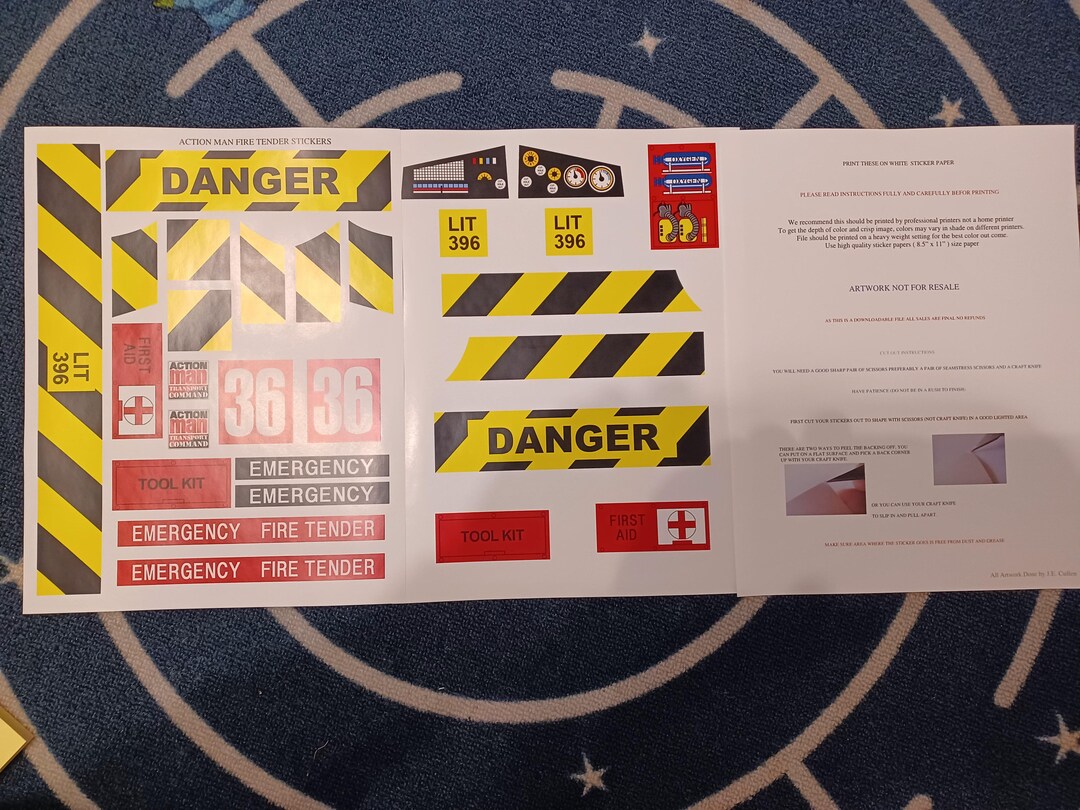 ACTION MAN Fire Tender Decals - Etsy