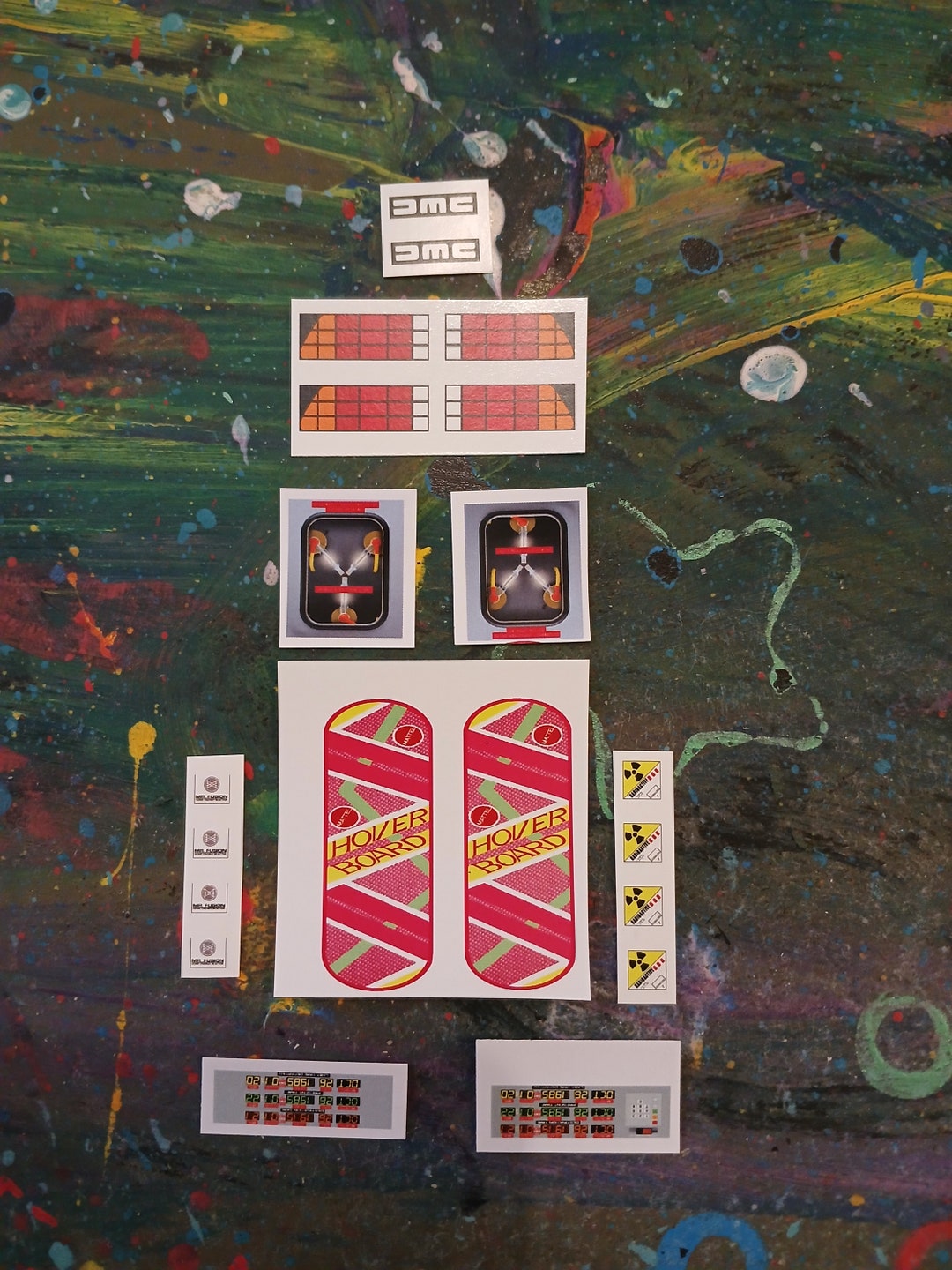 LEGO Back to the Future Delorean Reproduction Stickers & Water Slides ...