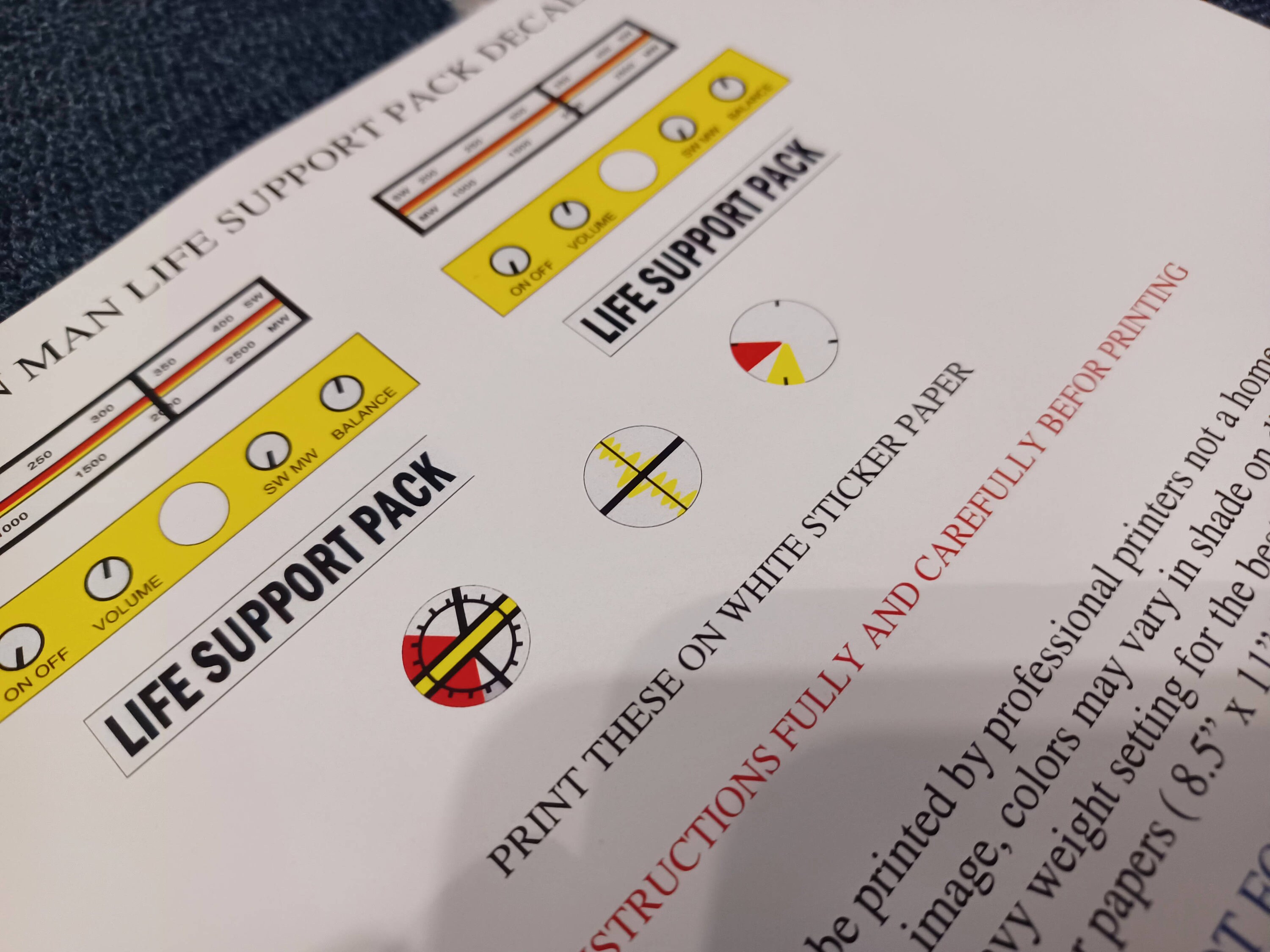 ACTION MAN Life Support Decals - Etsy