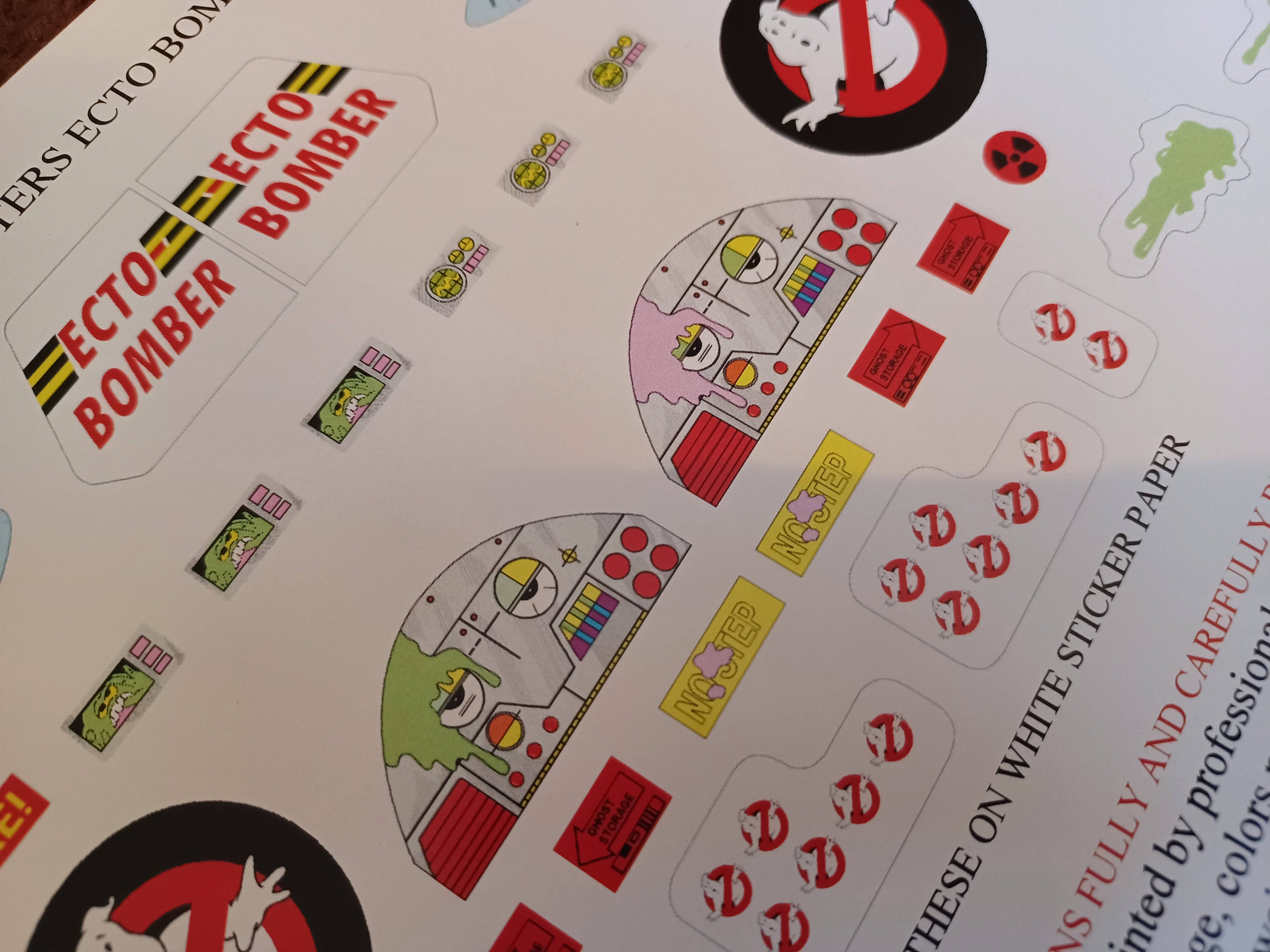 Kenner Ghostbusters ECTO Bomber Decals - Etsy