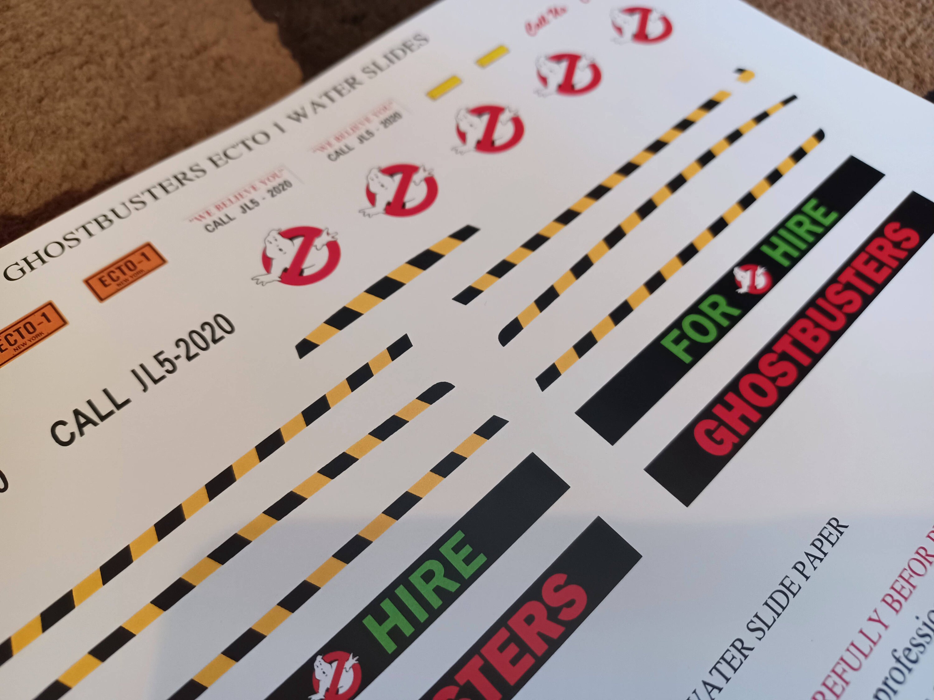 Ghostbusters Ecto 1 Water Slides Decals - Etsy