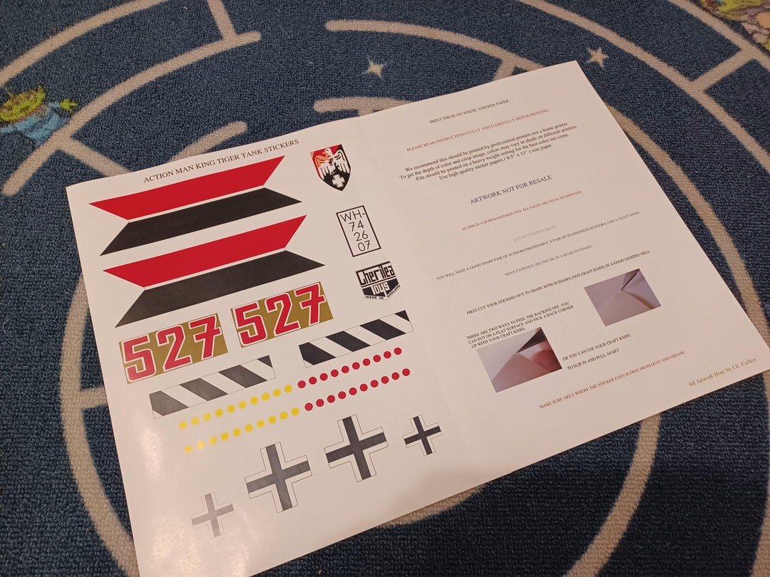 ACTION MAN Tiger Tank Decals - Etsy