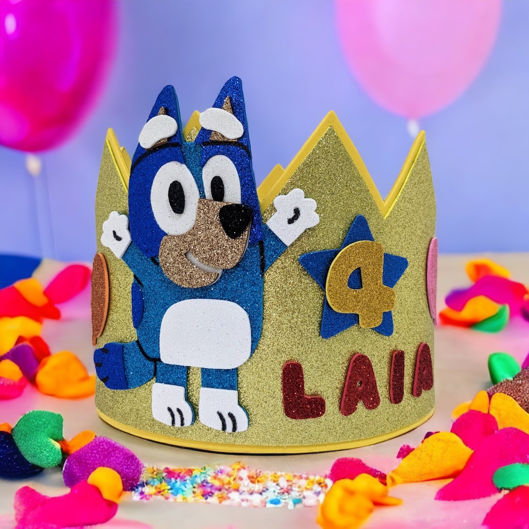Bluey's Birthday Crown. Bluey Theme Party. Personalized Crown. - Etsy