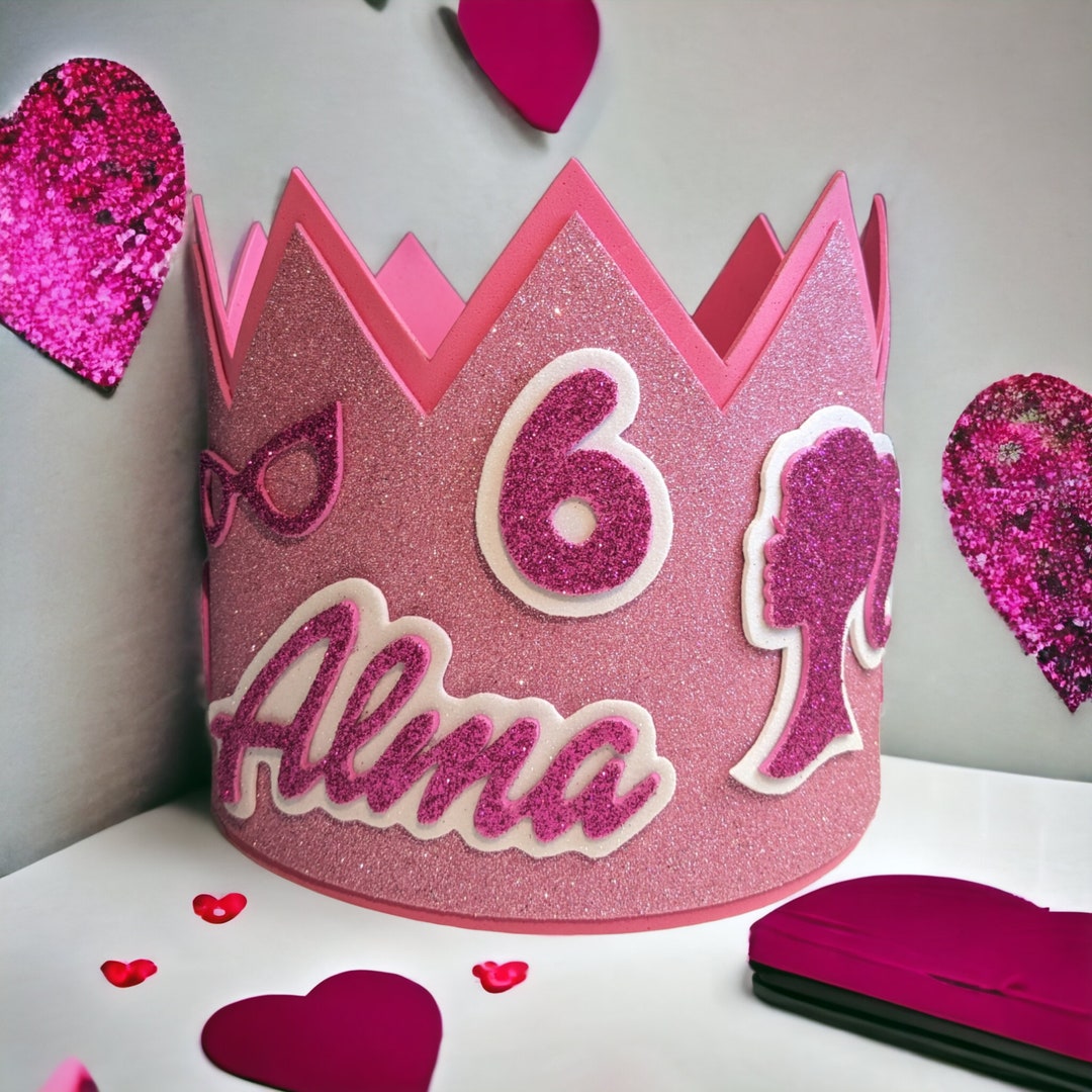 Barbie Birthday Crown. Barbie Theme Party. Personalized Crown. - Etsy