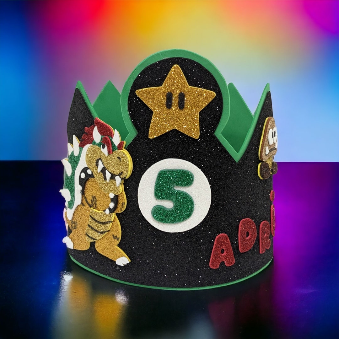 Bowser Birthday Crown. Super Mario Bros. Theme Party. - Etsy Canada