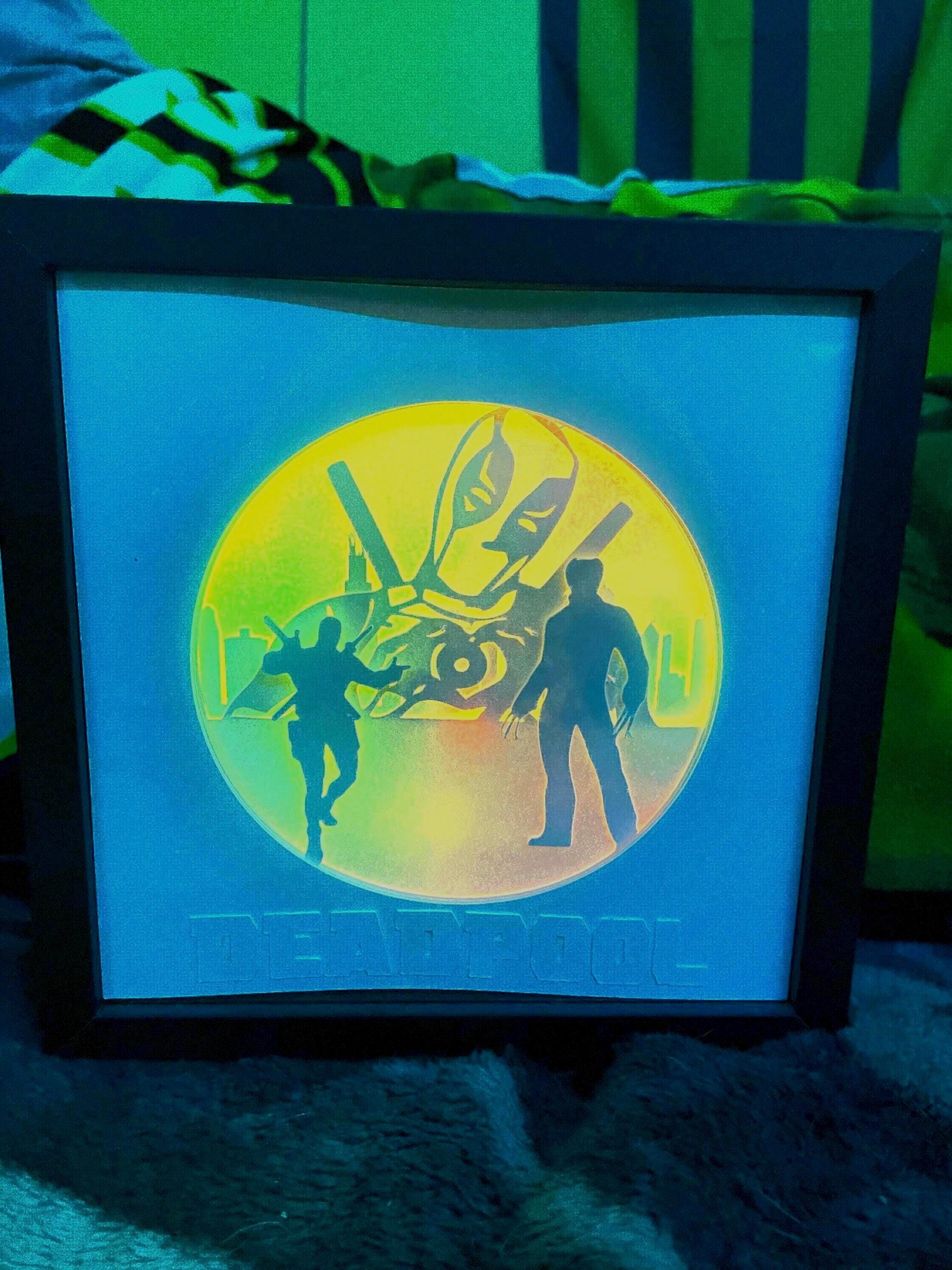 Deadpool Shadow Box SVG - Etsy