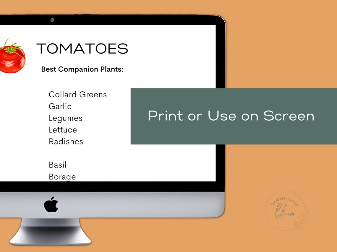 Printable Companion Planting Chart | Quick Garden Reference Guide PDF ...