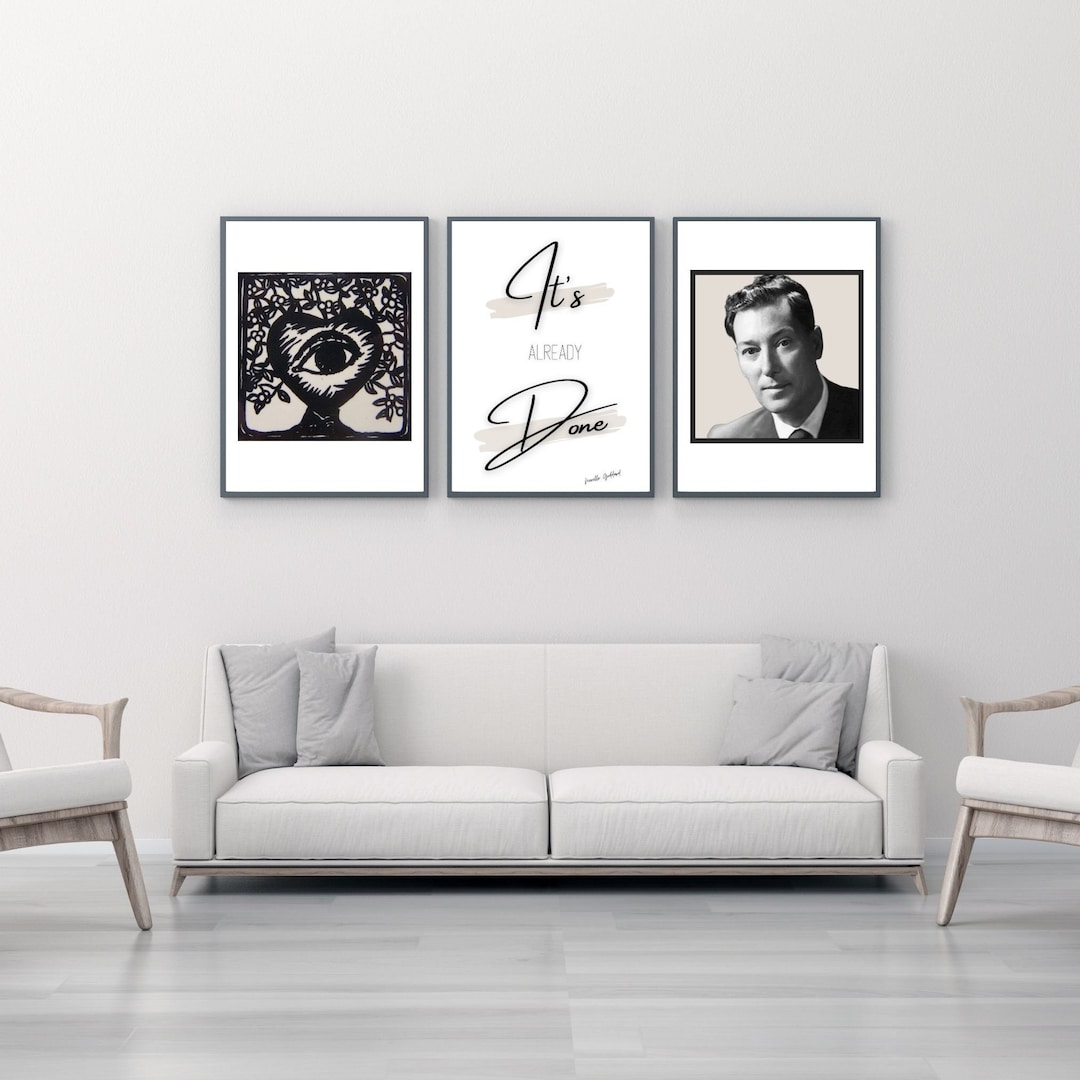 Neville Goddard Art, 3 Piece Set, Law of Assumption, Positive Quote ...