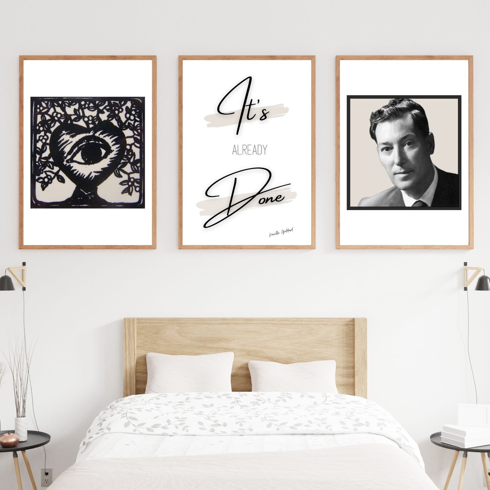 Neville Goddard Art, 3 Piece Set, Law of Assumption, Positive Quote ...