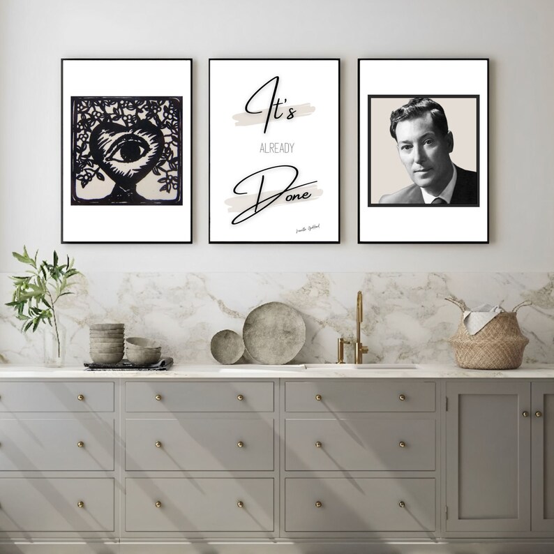 Neville Goddard Art, 3 Piece Set, Law of Assumption, Positive Quote ...