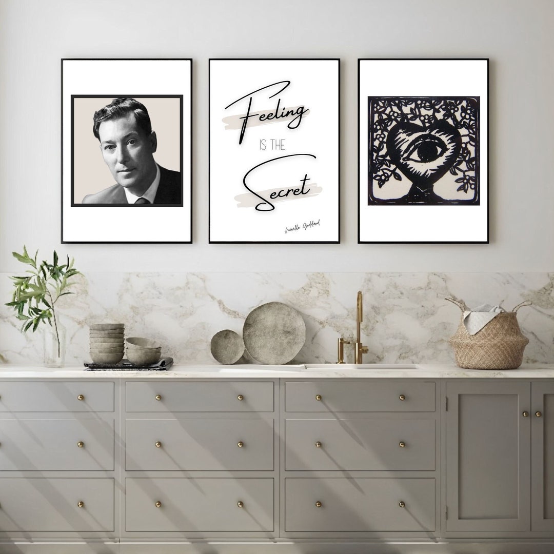 Neville Goddard Art, 3 Piece Set, Law of Assumption, Positive Quote ...