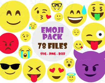 Doodle Emoji Vector Pack Smiley Faces Clipart Hand (Download Now) - Etsy