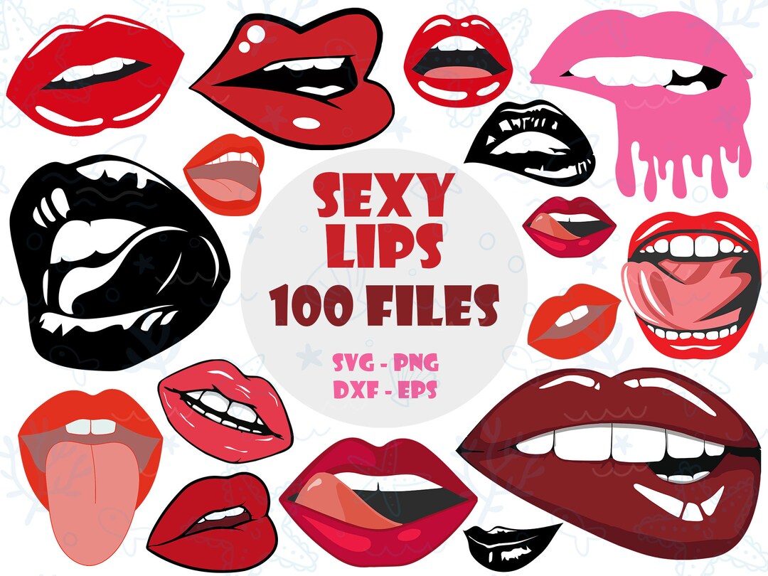 Beso SVG Labios SVG mordiendo labios svg Labios goteando - Etsy México