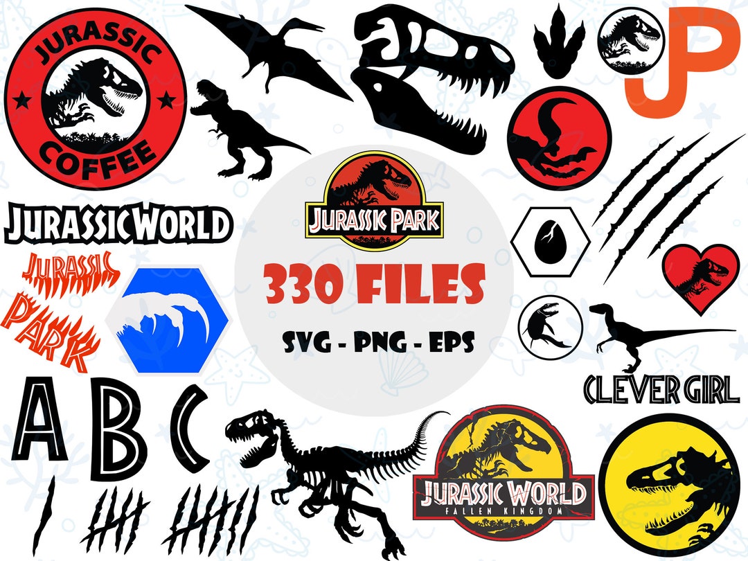 Jurassic Park Svg, Dinosaur Svg Bundle, Jurassic Font Svg, Jurassic ...
