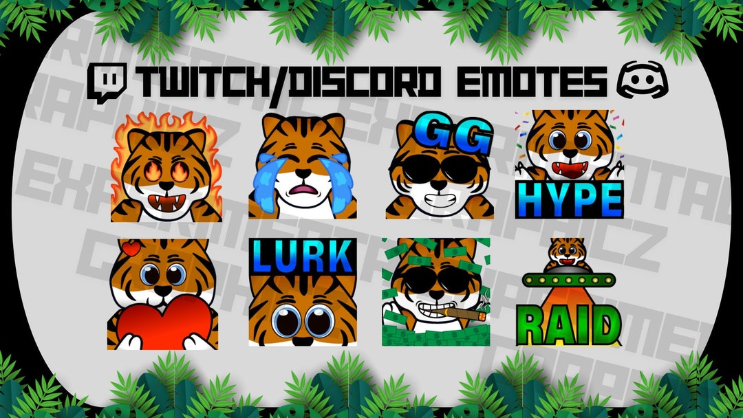 Tiger Emote Pack for Twitch and Discord - Etsy