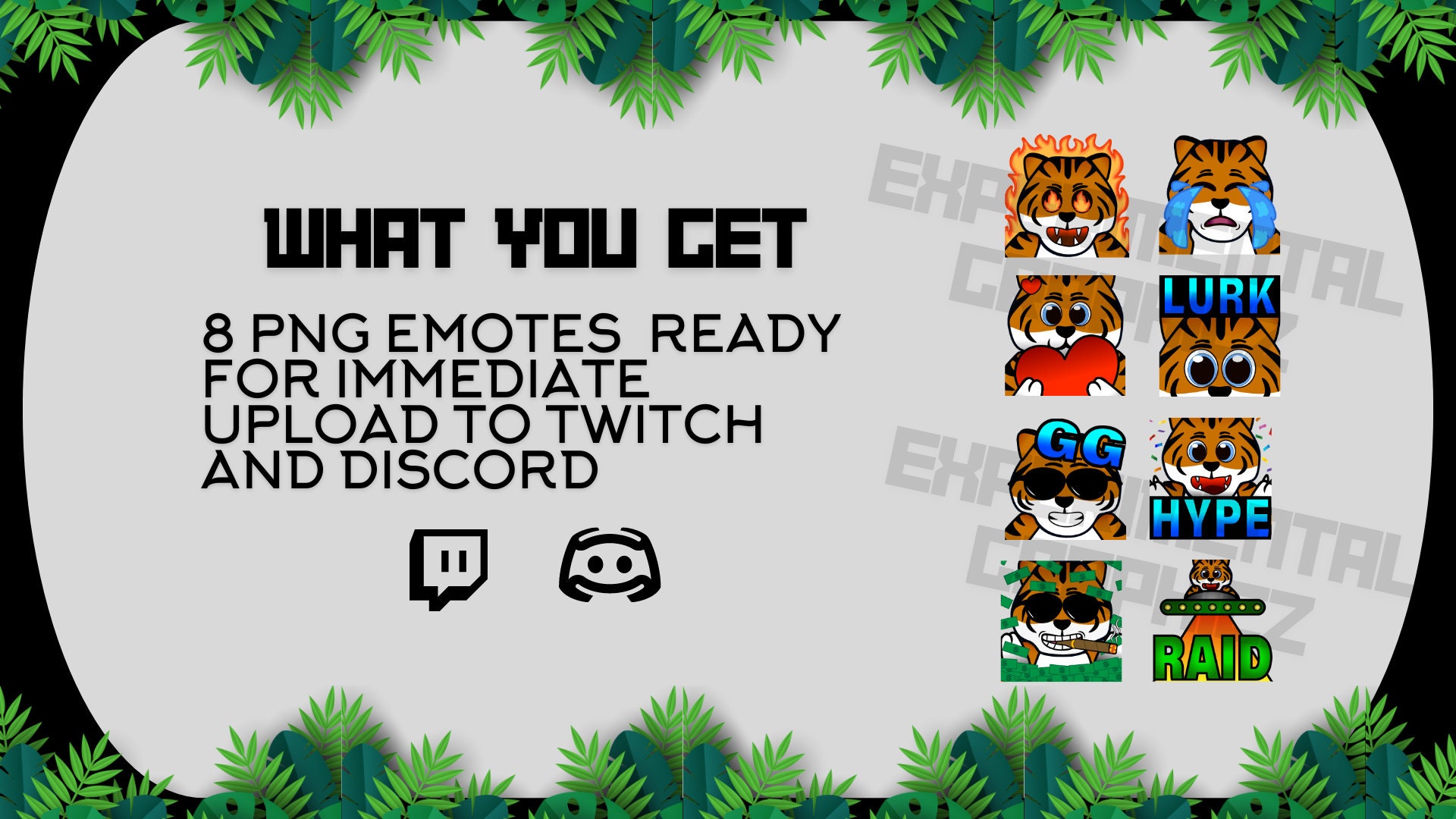 Tiger Emote Pack for Twitch and Discord - Etsy