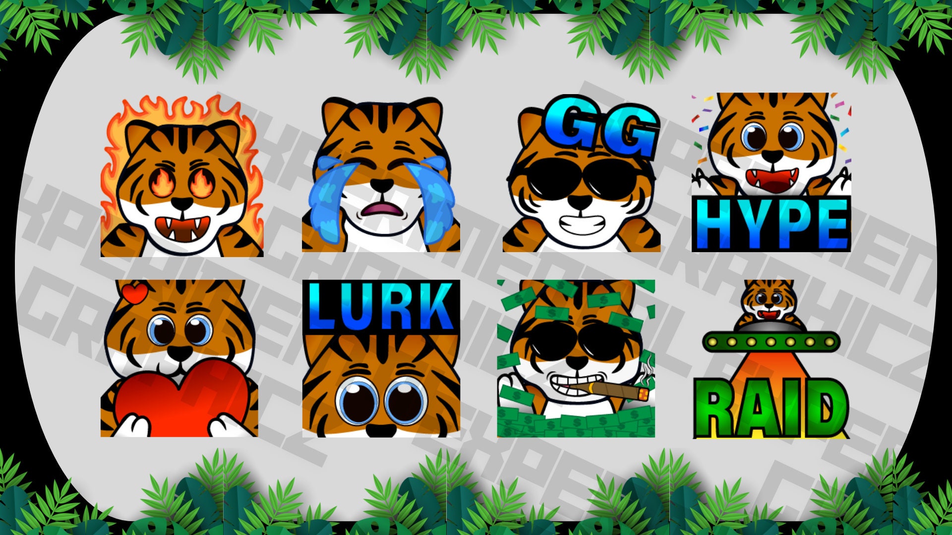 Tiger Emote Pack for Twitch and Discord - Etsy