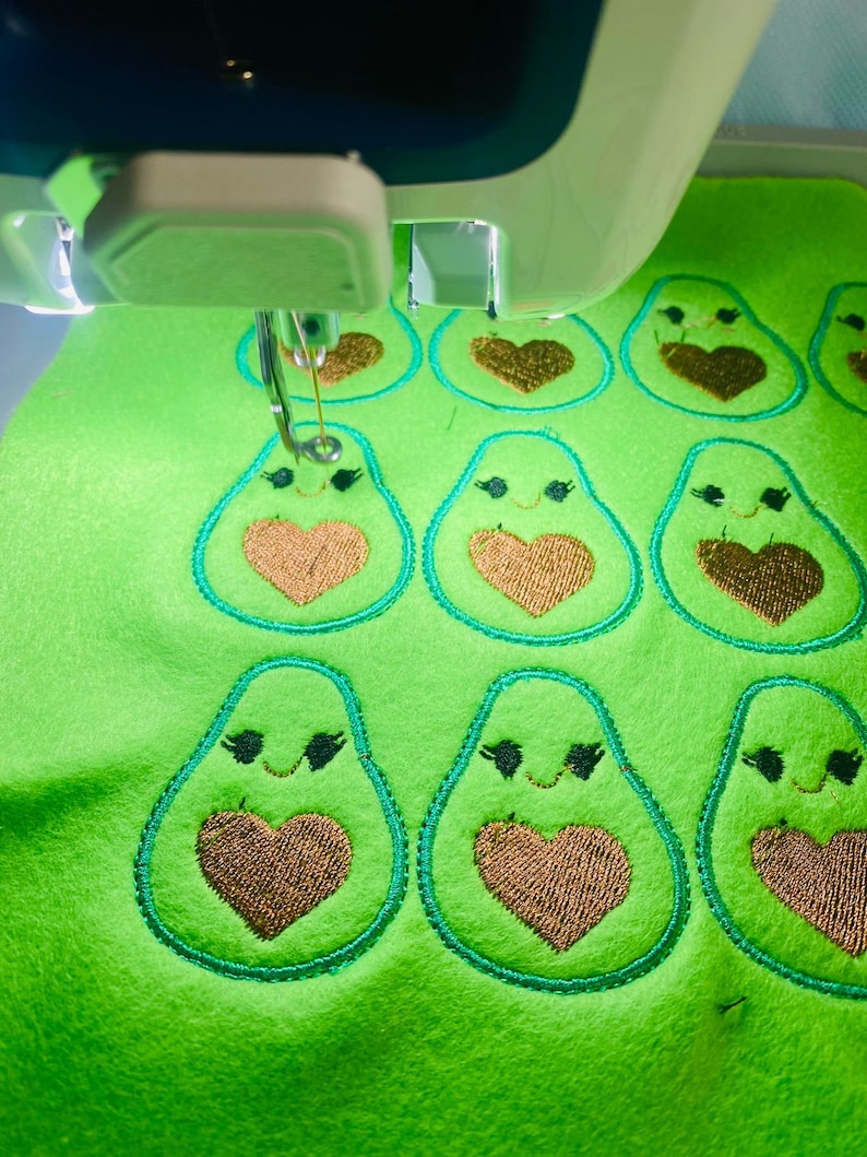 Filled and Applique Machine Embroidery Design | Adorable Avocado, Pes ...