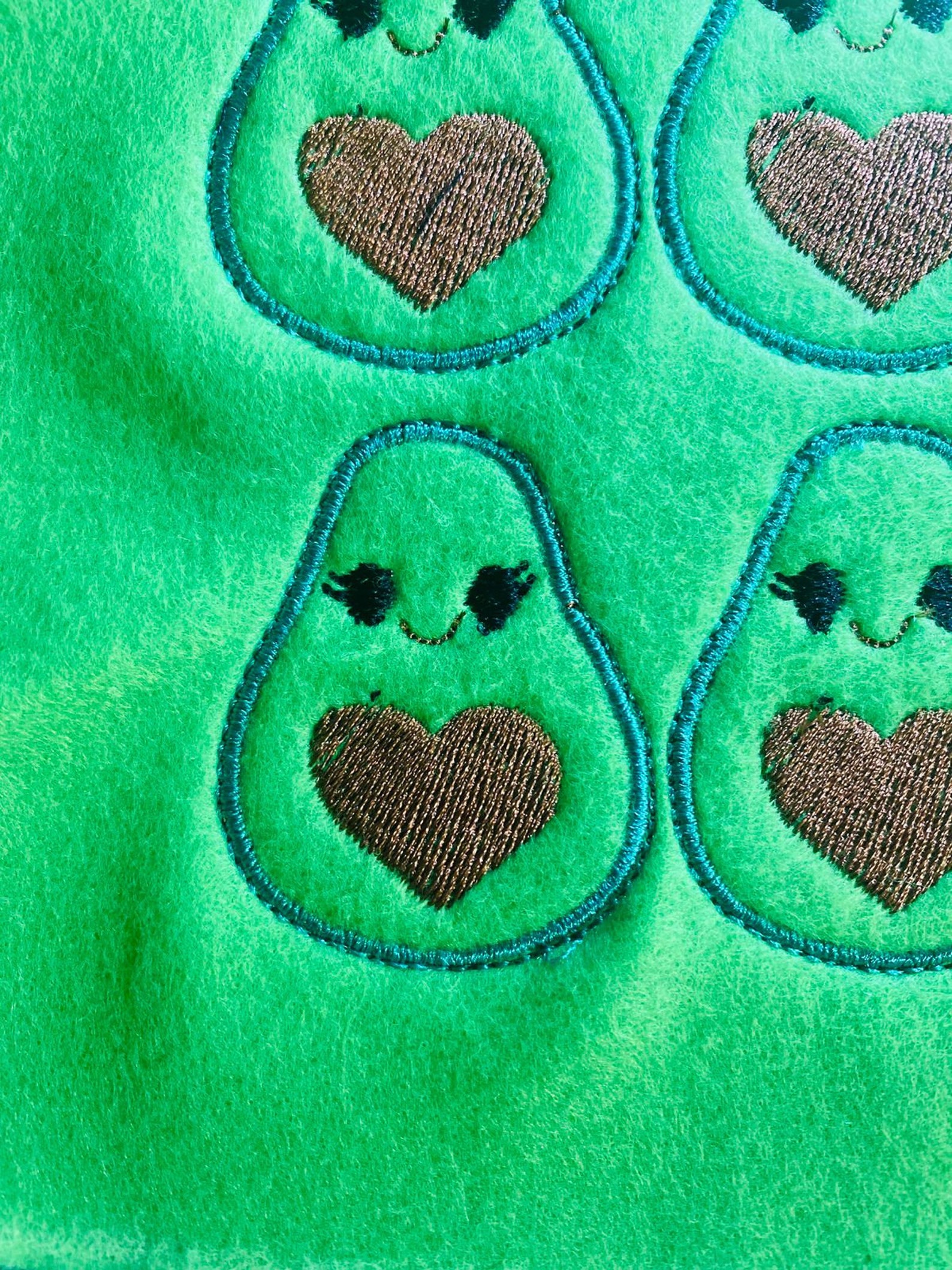 Filled and Applique Machine Embroidery Design | Adorable Avocado, Pes ...