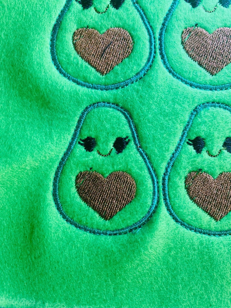 Filled and Applique Machine Embroidery Design | Adorable Avocado, Pes Embroidery - Etsy