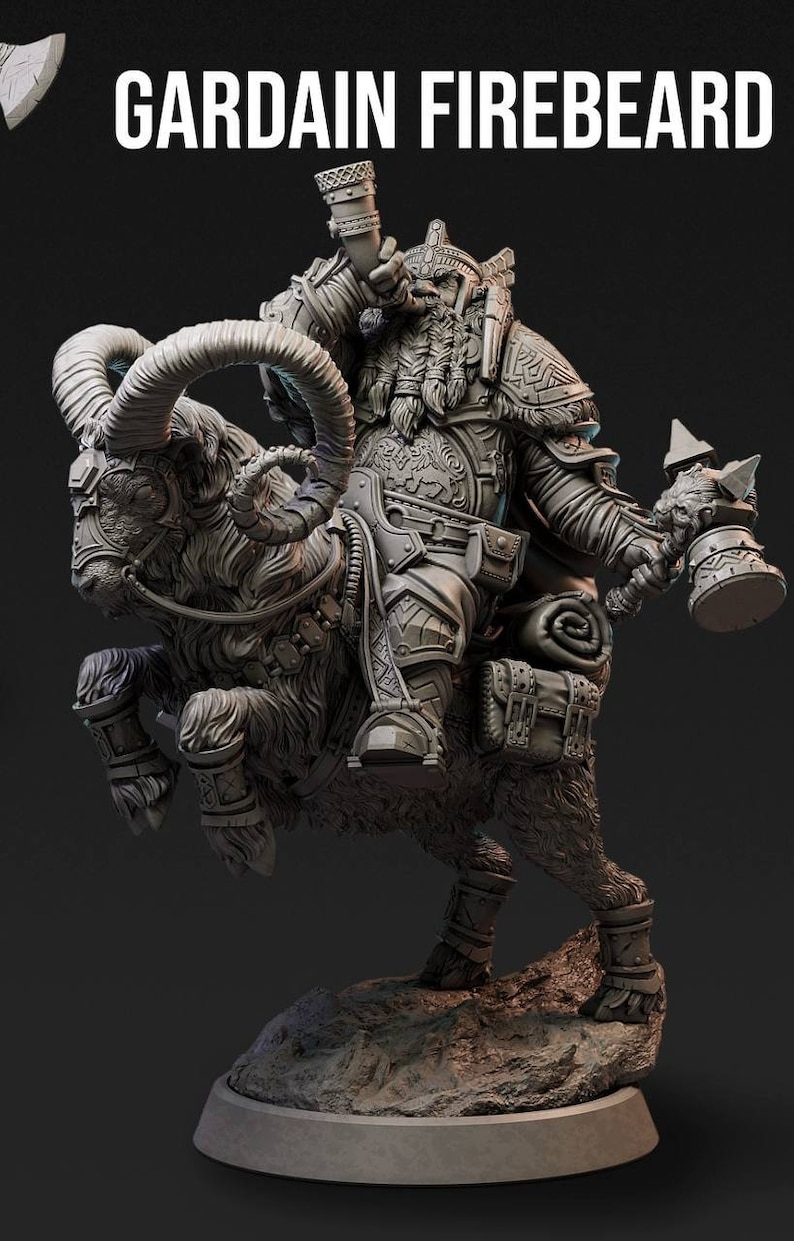 Gardain Firebeard STL File (2 Model), Gardain 3D STL File, STL File 3D ...